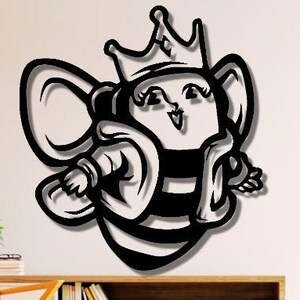 Queen Bee Dxf Svg Png Files Bee Honey Honeycomb Cut File , for , Cnc ...