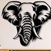 Elephant Dxf Svg Png Files Elephants Wall Art Face Cut File for Cnc ...
