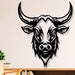 Bull Dxf Svg Png Files , Long , Horn , Bull , Vintage , Wall Art Cut ...