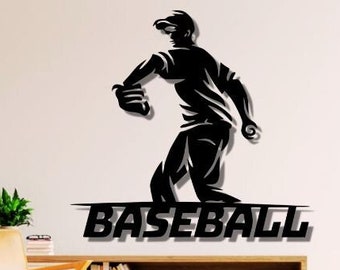 Baseball Svg Dxf Png Files , Laser Cut File , Ball Hand Sport Cut Wall ...