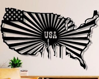 America Flag Svg Dxf Png Files , Laser Cut File , USA , American , Flag ...