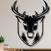 Deer Head Dxf , Svg , Png , Files , Deer , Horn , Horns , Deers , Wall ...