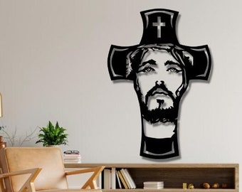 Jesus and Cross Laser Cut File, Faith, Jesus Dxf, Cross Christian ...