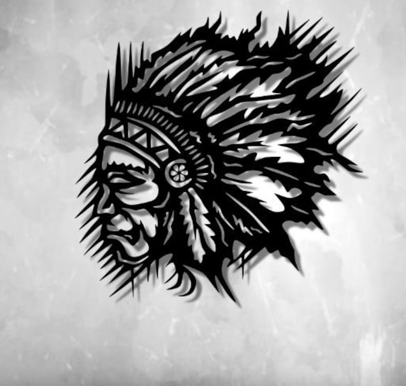 Indian Dxf , Svg , Png , Files , American , Native , Indian , Engraving ...