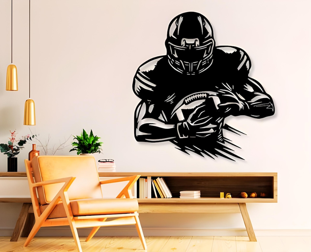 Football Player Dxf Svg Png Files American Rugby Cut File for Cnc ...