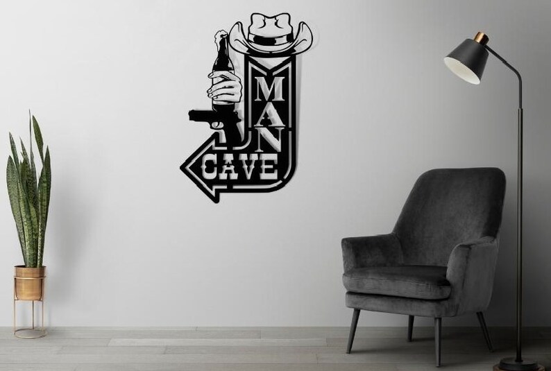 Man Cave Metal Wall Art Files, CNC Laser Plasma Cut (svg, Dxf, Png) - Etsy