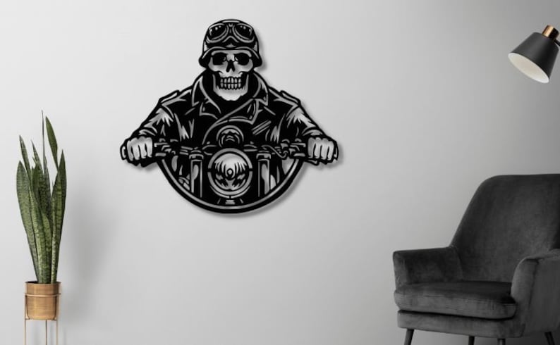 Crazy Biker Dxf Svg Png Files Wall Art File Crazy - Etsy