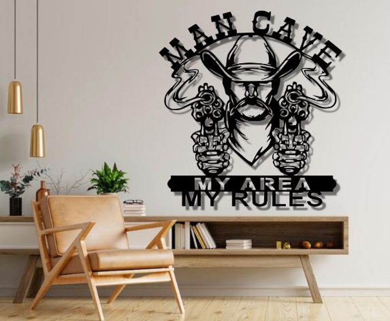 Man Cave Dxf Svg Png Files Man Cave My Area - Etsy