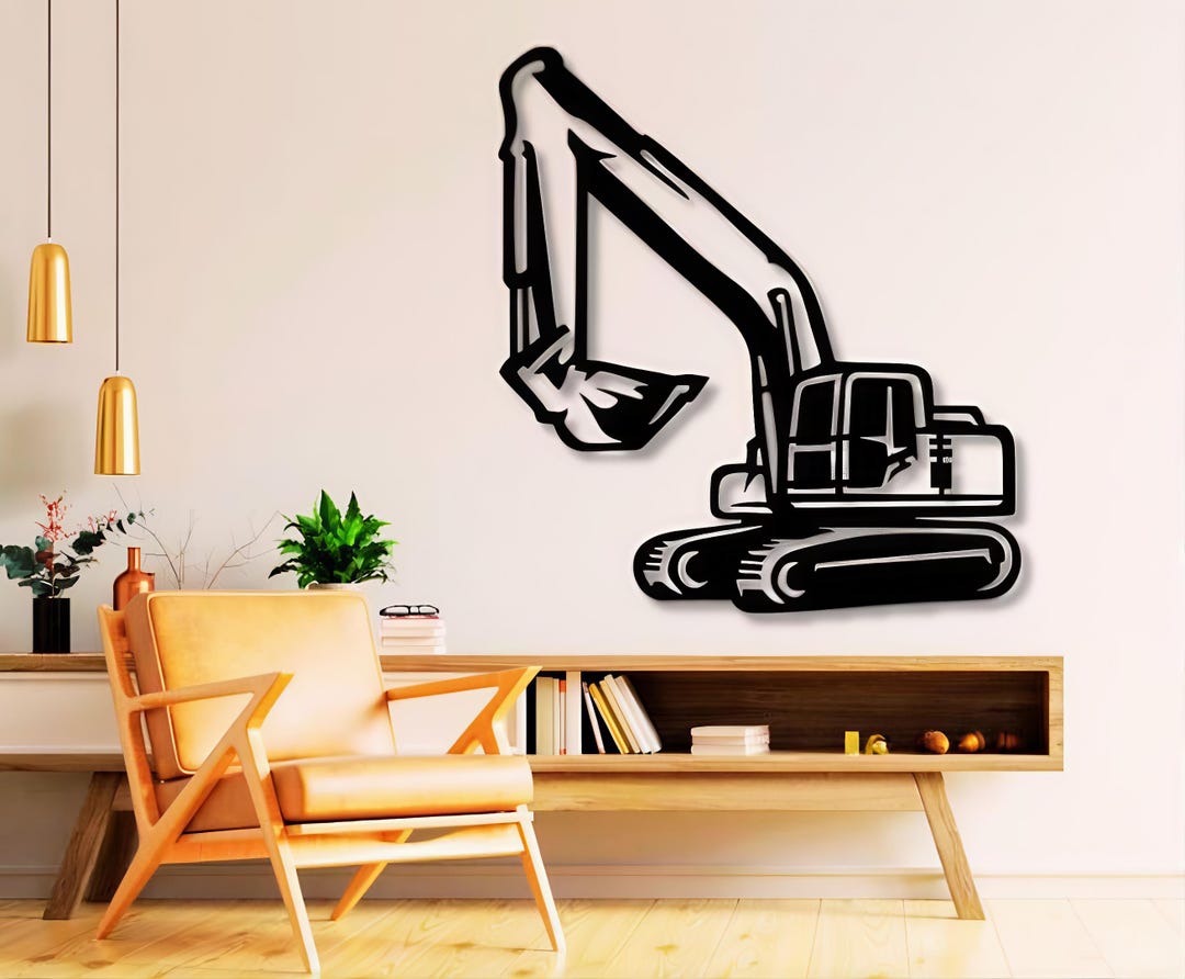 Excavator Metal Wall Art Files, CNC Plasma Laser Cut (svg, Dxf, Png) - Etsy