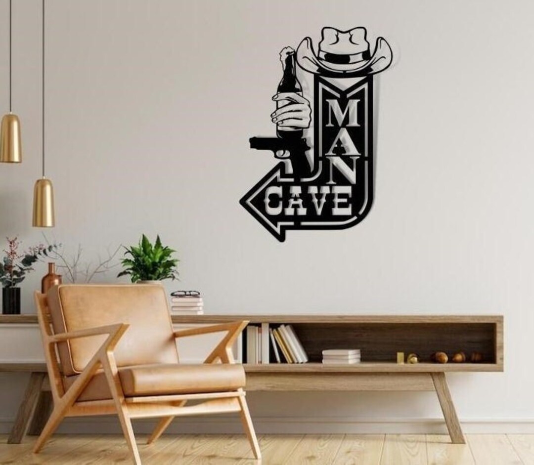 Man Cave Dxf Svg Png File Files Man Cave Svg Laser Cut Garage Game Room ...