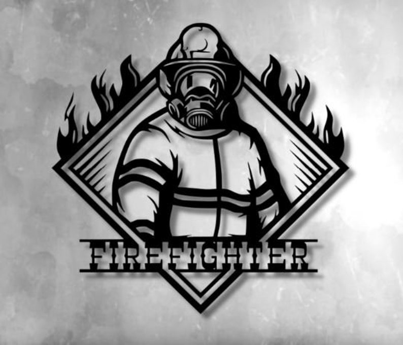Firefighter Dxf Svg Png Files Fireman Fire - Etsy