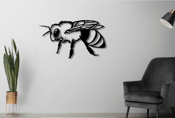 Bee Dxf Svg Png Files Bee Wall Art Cut File - Etsy