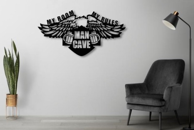 Man Cave Dxf Svg Png Files Man Cave Svg Workshop - Etsy