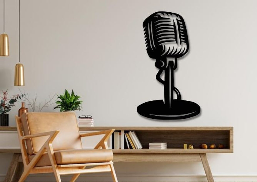 Old Microphone Dxf , Svg , Png , Files , Microphone , Vintage , Old ...