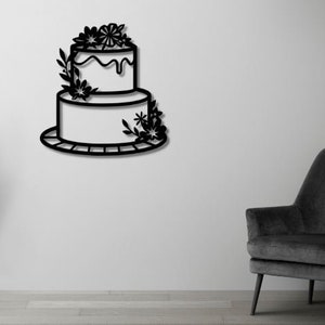 Cake Dxf , Svg , Png , Files , Bakery , Muffin , Cupcake , Wall , Art ...