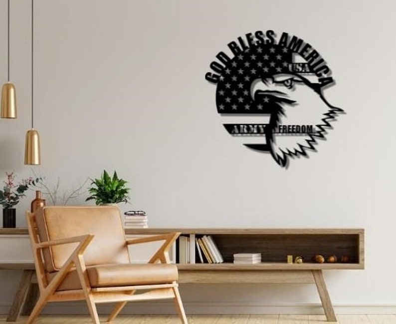 God Bless America Dxf Svg Png Files American Eagle - Etsy