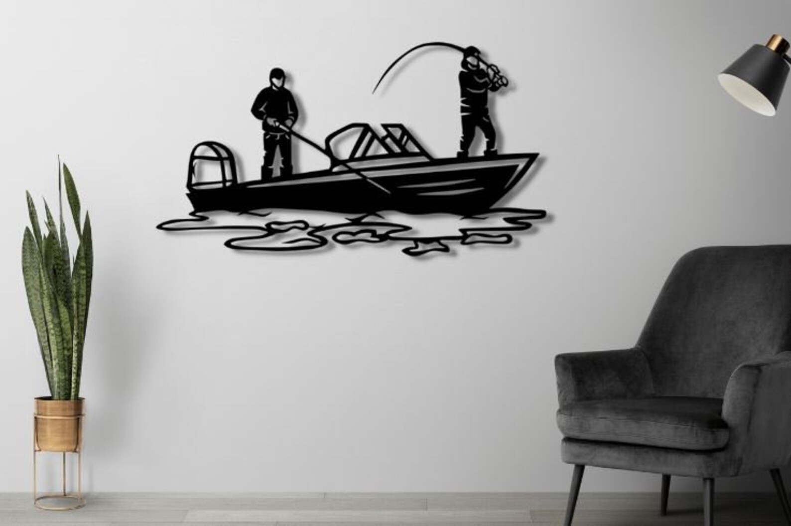 Fishing Dxf , Svg , Png , Files , Fisherman , Fish , Boat , Sea , Lake ...