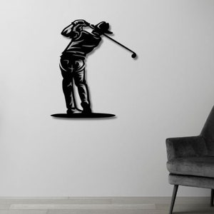 Golf Dxf Svg Png Files Golf Player Wall Art Cut File for , Cnc , Laser ...