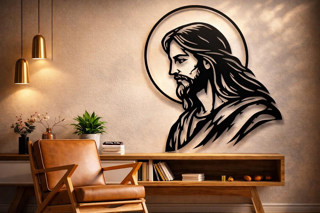 Jesus Svg Dxf Png Files Wall Art Cut File for Cnc Laser Plasma Cricut ...