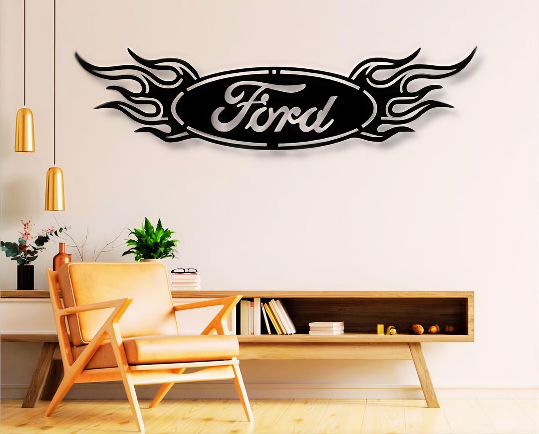 Ford Dxf Svg Png Files Fire Design Flame Ford Vintage Wall Decor Cut ...