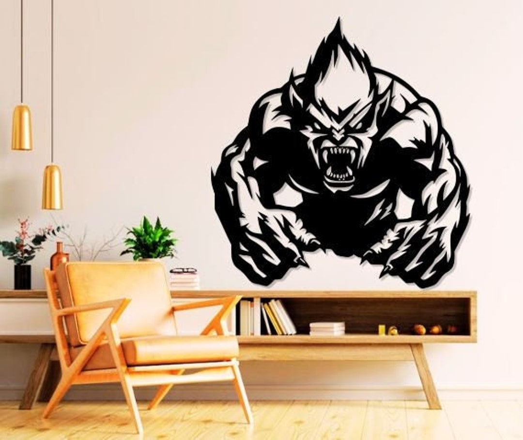 Monster Dxf Svg Png Files , Monster , Angry , Horror , Halloween , Wall ...