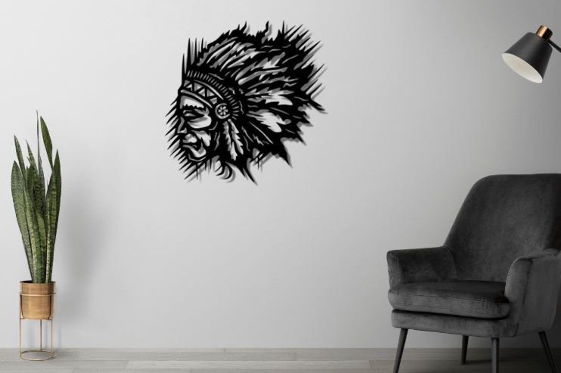 Indian Dxf , Svg , Png , Files , American , Native , Indian , Engraving ...