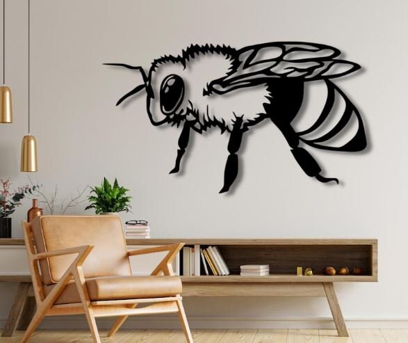 Bee Dxf Svg Png Files Bee Wall Art Cut File - Etsy