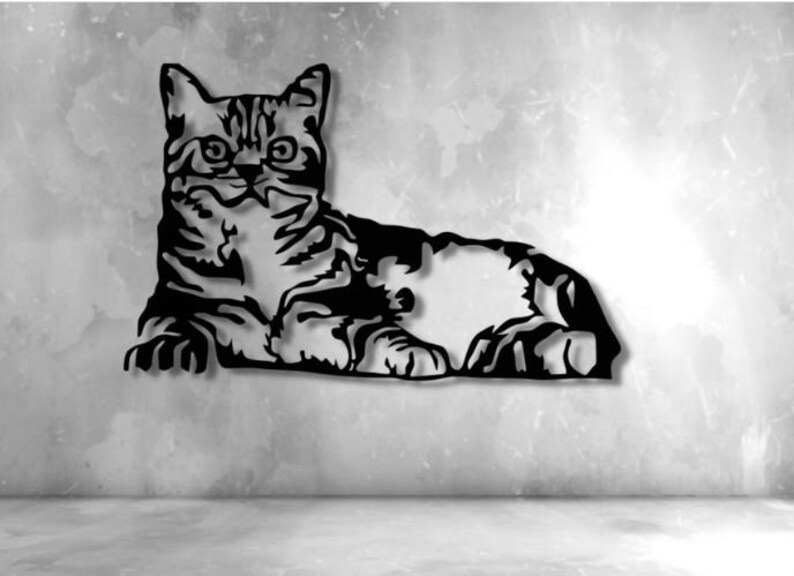 American Cat Dxf Svg Png Files Wall Art Cat Cats - Etsy