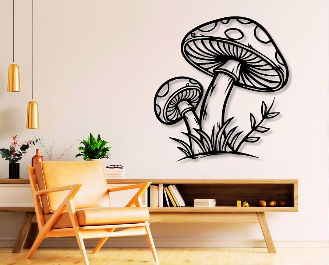 Mushroom Wall Art, CNC Laser Cut File (svg, Dxf, Png) - Etsy