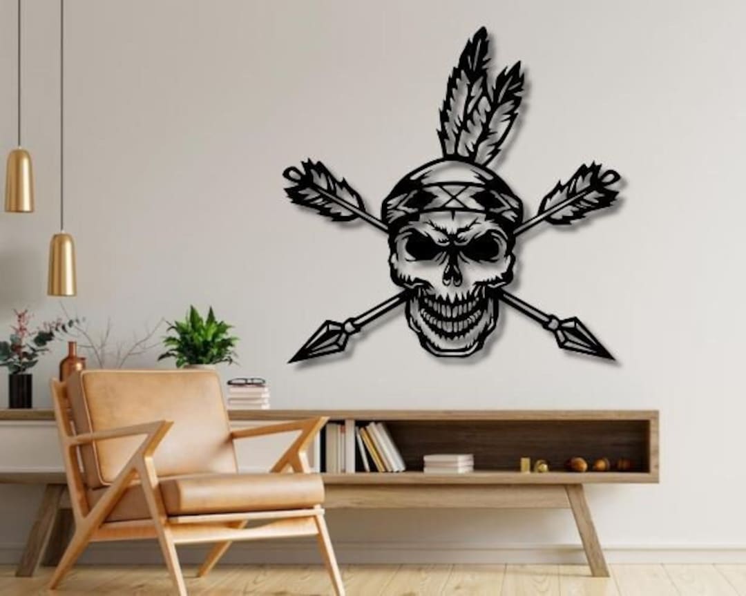 Skull Indian Dxf , Svg , Png , Files , Indians , Skull , Arrow , Arrows ...