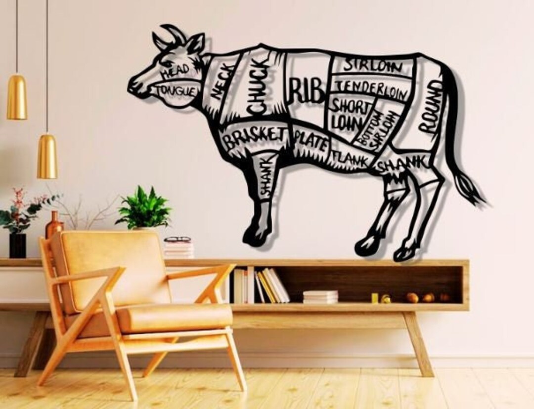 Cow Beef Butcher Dxf , Svg , Png , Files , Cow , Beef , Butcher , Cut ...