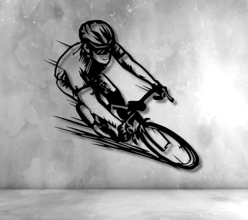 Fast Biker Dxf Svg Png Files Biker Bicycle Cross - Etsy