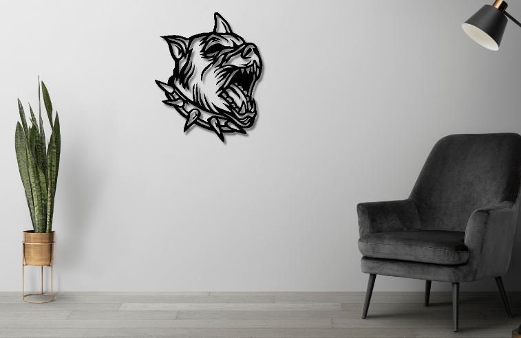 Bulldog Dxf Svg Png Files Dog Angry Wild Beware - Etsy