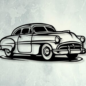 Vintage Car Dxf Svg Png Files Chevrolet Car Wall Art Cut File Old Chevy ...