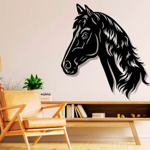 Horse Head Dxf Svg Png Files , Horse Wall Art Decor , Horses , Design ...