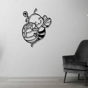 Abeja Dxf, Svg, Png, Archivos, Abeja, Miel, Panal, Corte, Archivo, Para ...