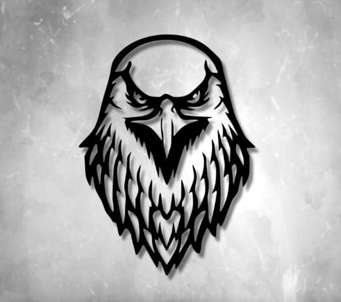 Eagle Dxf Svg Png Files Angry Eagle Wall Art - Etsy
