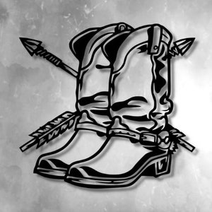 Cowboy Boot Dxf , Svg , Png , Files , Cowboy , Boot , Boots , Arrrow ...
