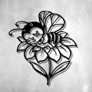 Bee Dxf , Svg ,png , Files , Bee , Sleepy , Sleeping , on , the ...