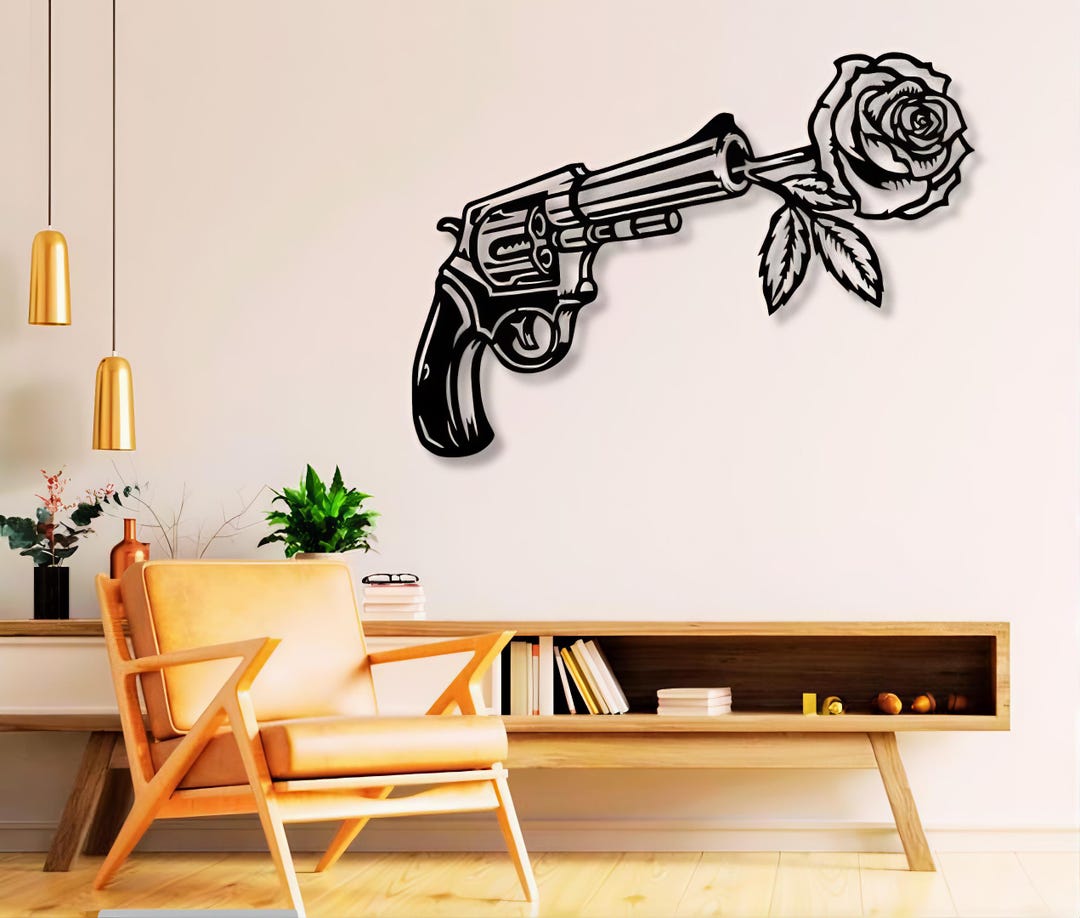 Revolver Rose Svg Dxf Files, Laser Cut Design (SVG, DXF, PNG) - Etsy UK