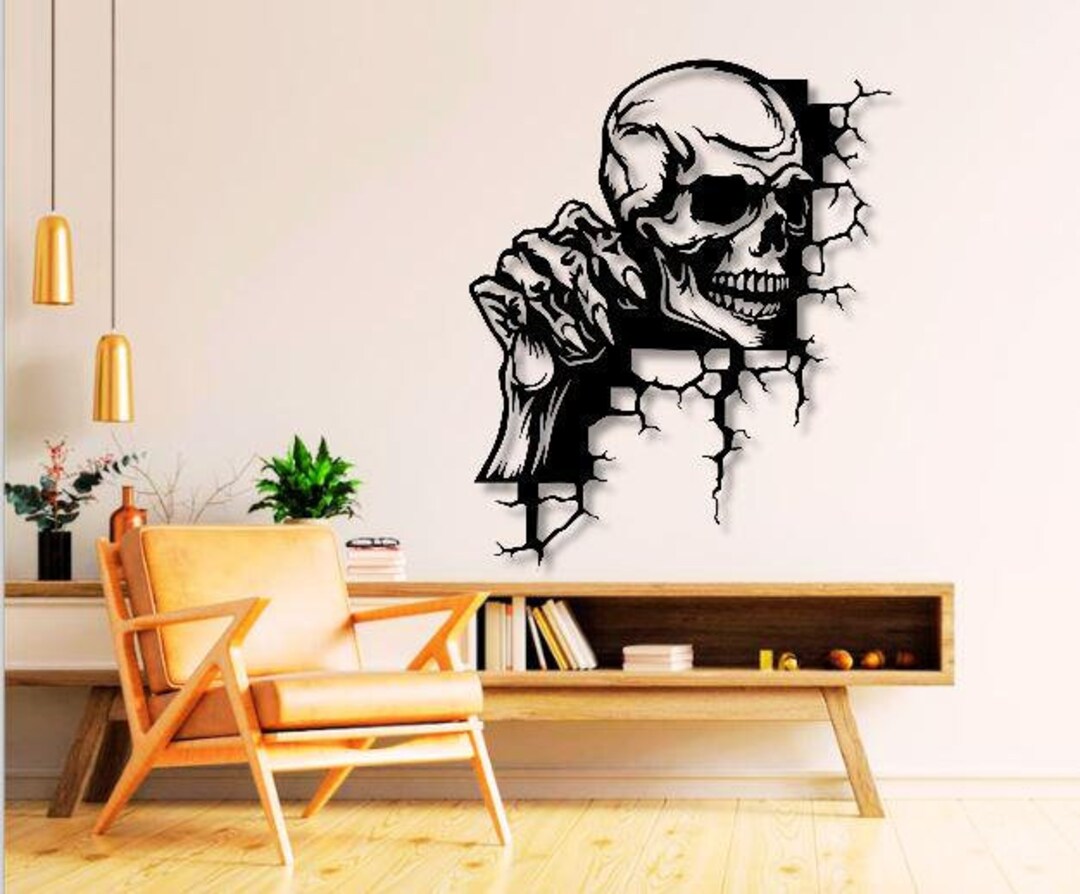 Phantom Portal Cracked Dxf Svg Png Files Skeleton Design Wall Art Cut ...