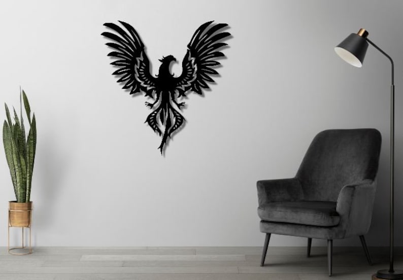 Phoenix Dxf , Svg , Png , Files , Wings , Rising , Bird , Vectorel ...