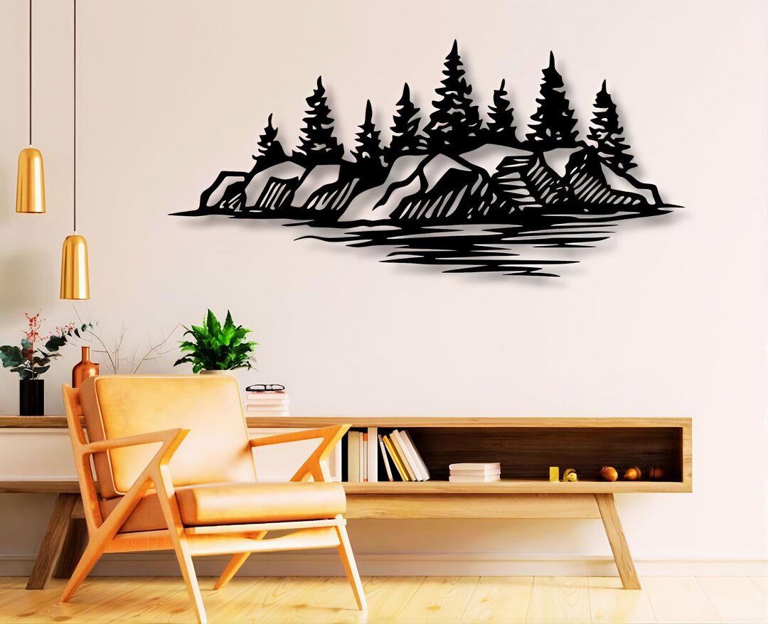 Rocky Coast Metal Wall Art Files, CNC Plasma Laser Cut (svg, Dxf, Png ...