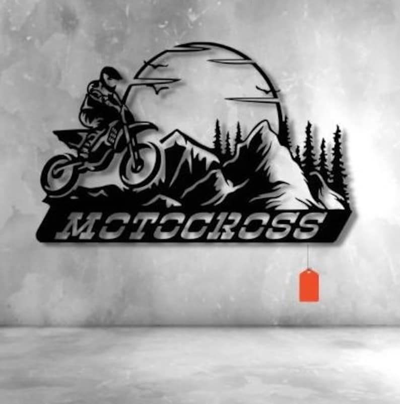 Motocross Svg Dxf Png Files Laser Cut Motorcycle - Etsy