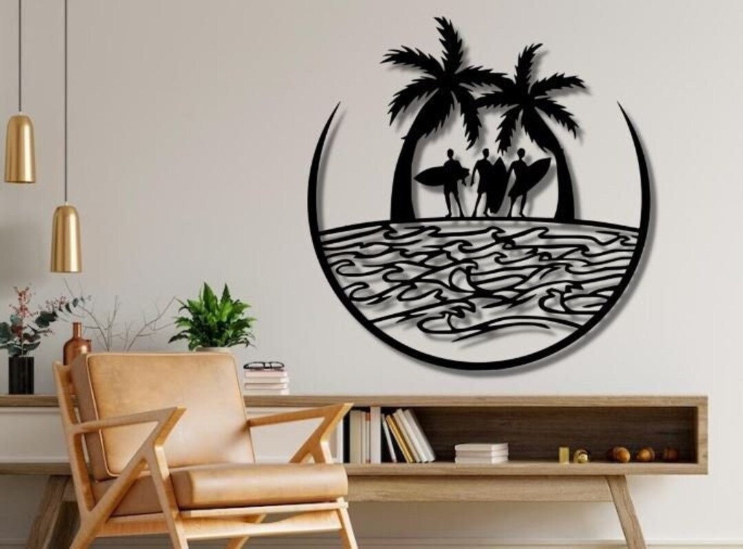 Summer Dxf , Svg , Png , Files , Summer , Surf , Board , Palm , Palms ...