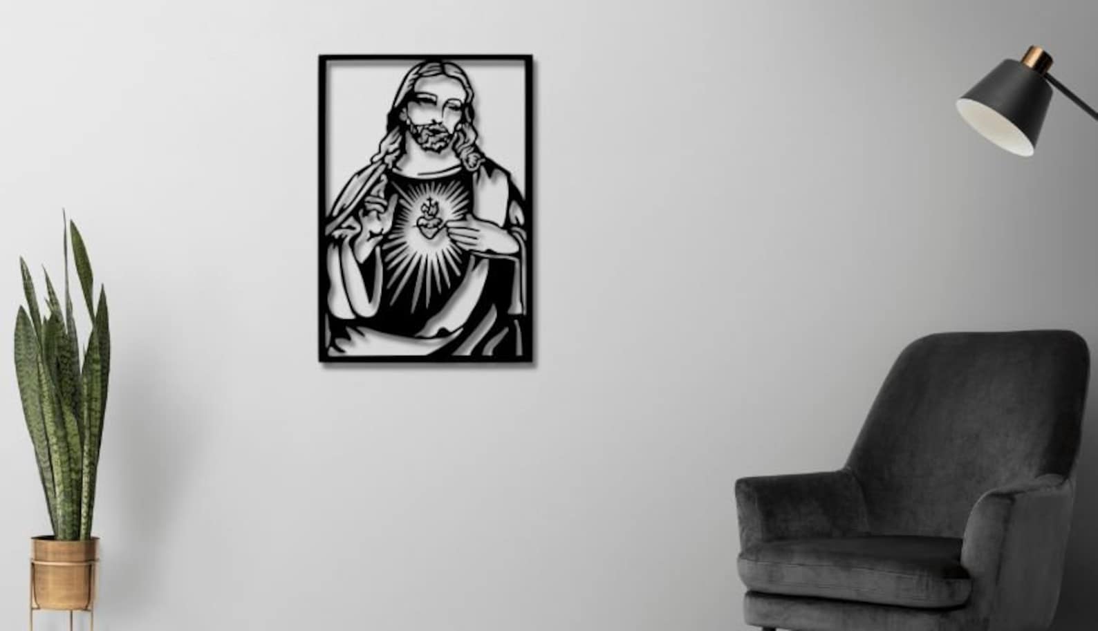 Jesus Dxf Svg Png Files Jesus Cross Religion Religious Wall Art , Cut ...