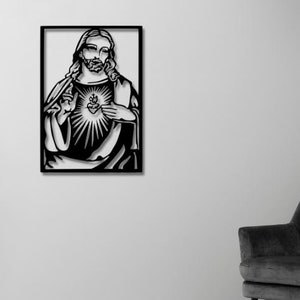 Jesus Dxf Svg Png Files Jesus Cross Religion Religious Wall Art , Cut ...