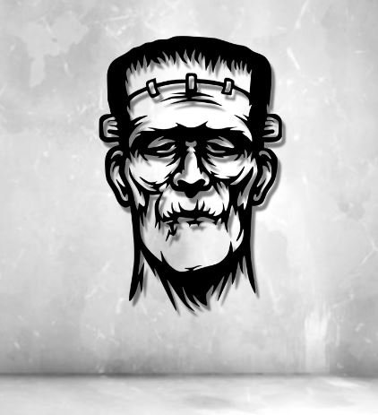 Zombie Dxf Svg Png Files Monster Horror Face - Etsy Canada