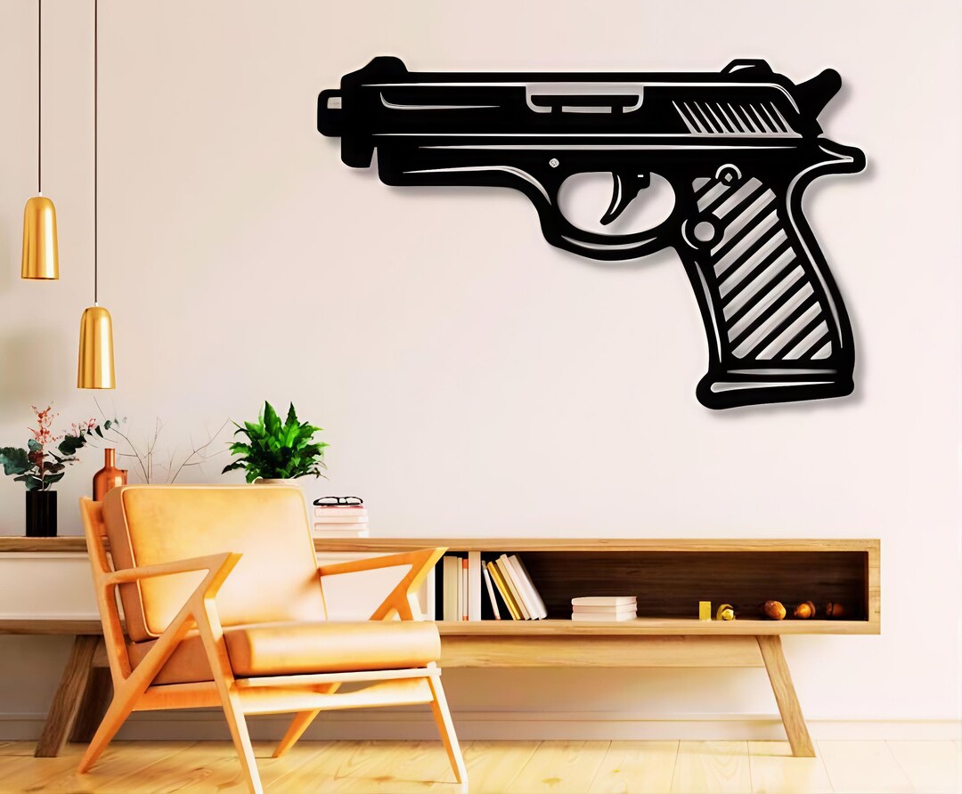Gun Dxf ,svg ,png ,files , Gun , Laser Cut , Wall Art , Revolver ...