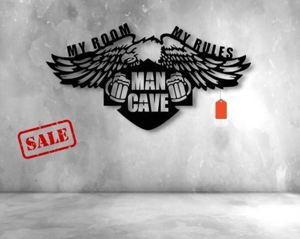 Man Cave Dxf Svg Png Files Man Cave Svg Workshop - Etsy
